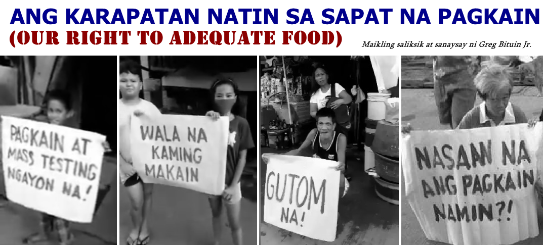 Kampanyador: Ang karapatan natin sa sapat na pagkain
