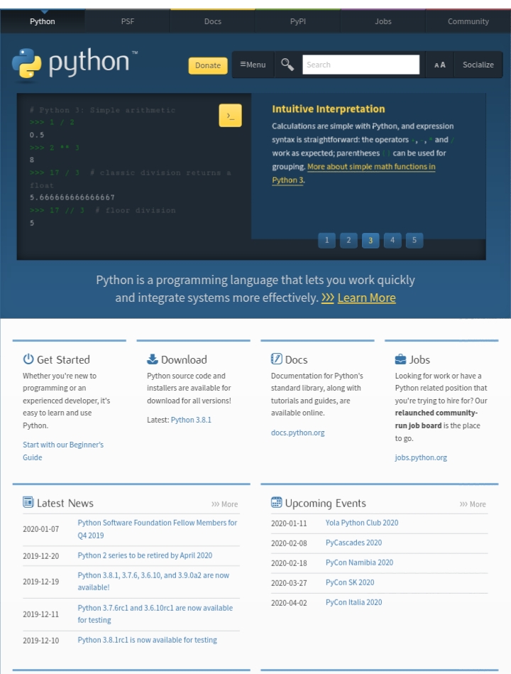 أفضل 7 مواقع لتعلم لغة البرمجة بايثون Python مجانا عبر الإنترنت