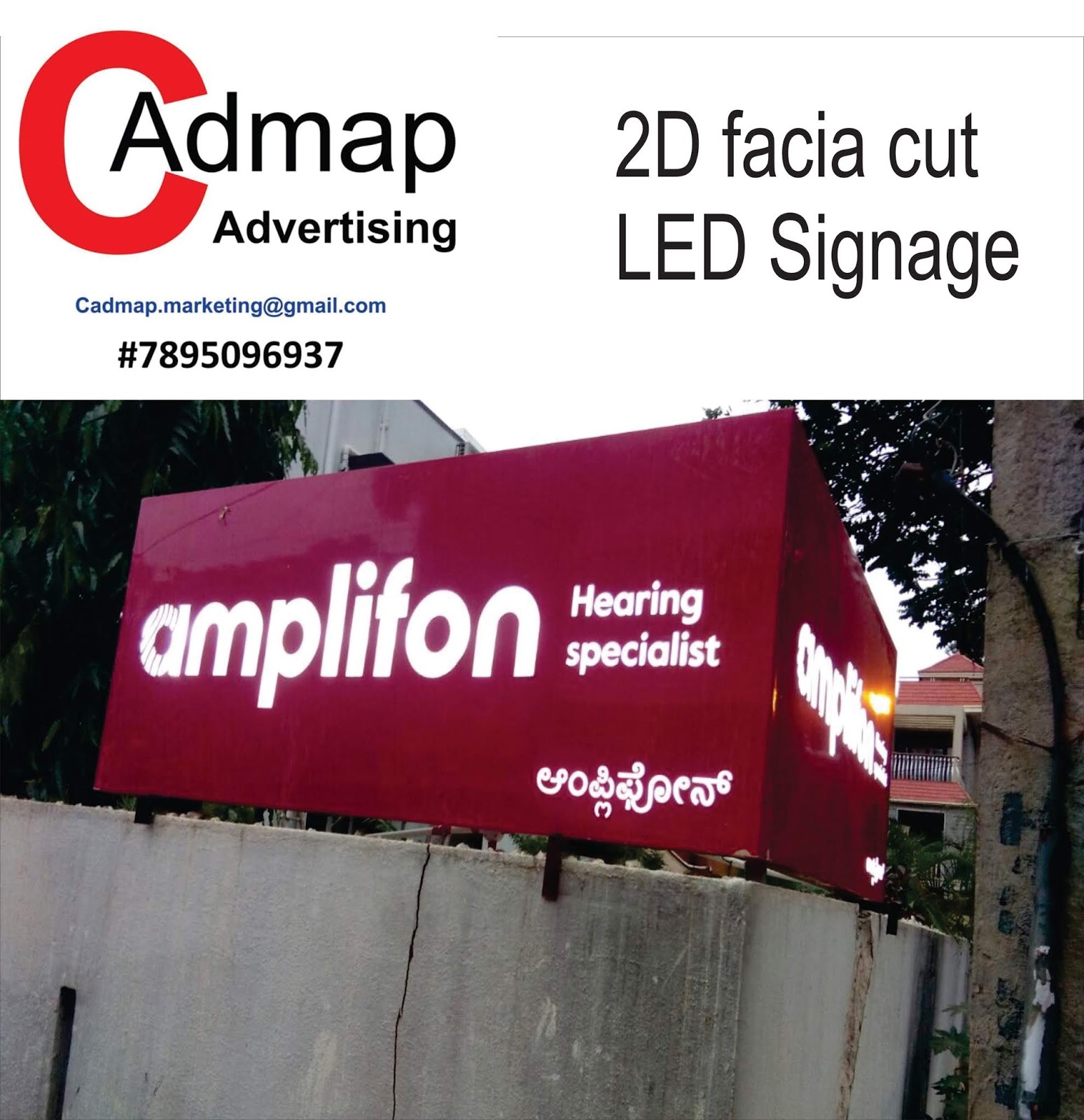 2D facia cut LED board