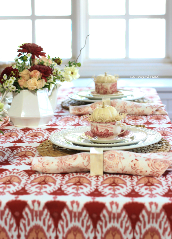 ciao! newport beach: an autumn tea party in red & white