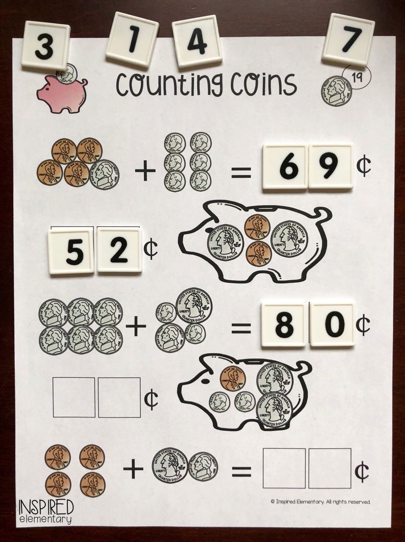 Counting Coins Activities · Inspired Elementary