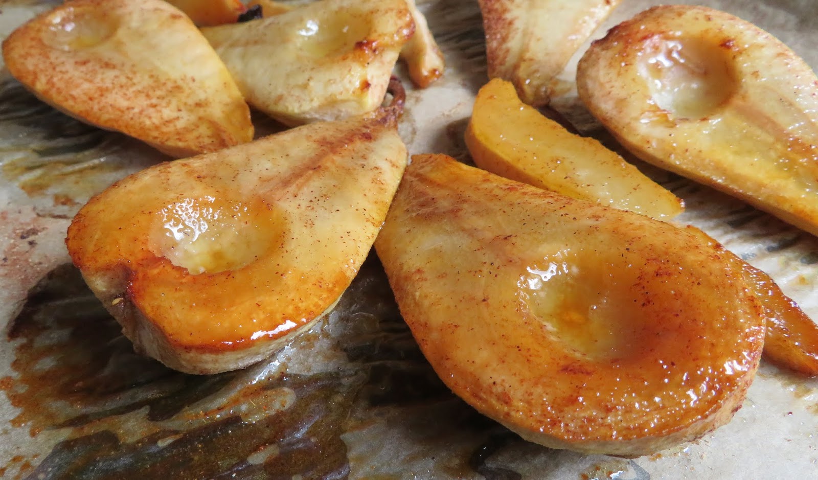 Roasted Pears with Honey, Cinnamon & Cardamom | The English Kitchen