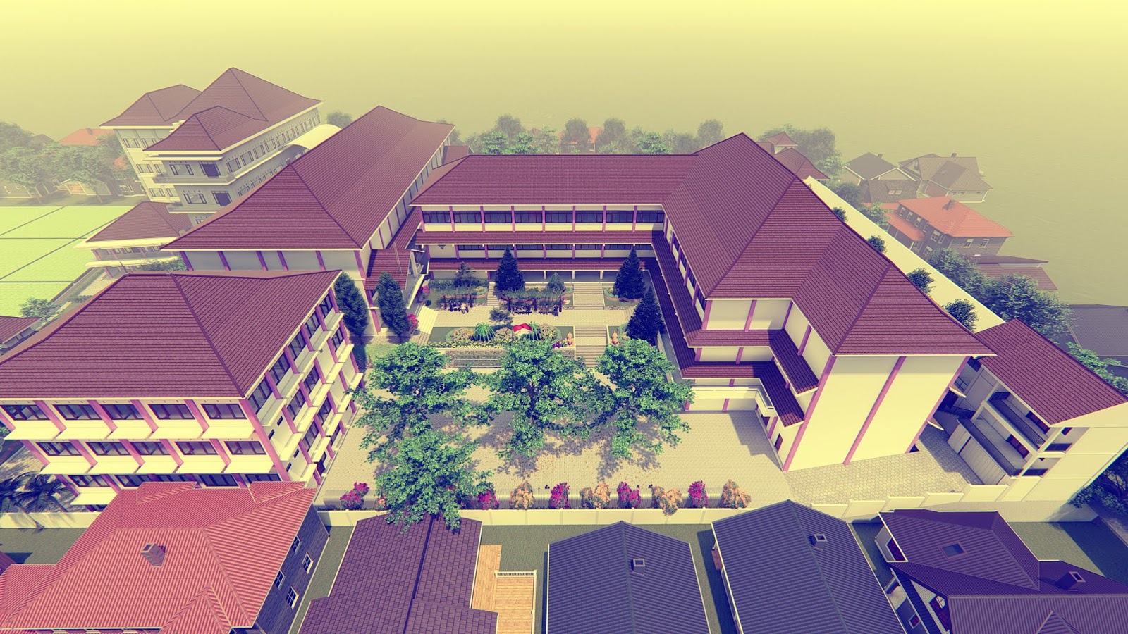 Render 3D Kampus Unitri