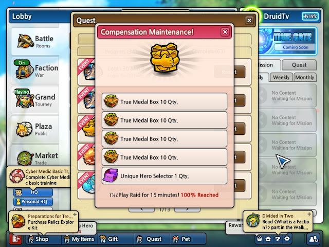 Isi "True Medal Box" & "Unique Hero Selector" | Lost Saga Forever ...