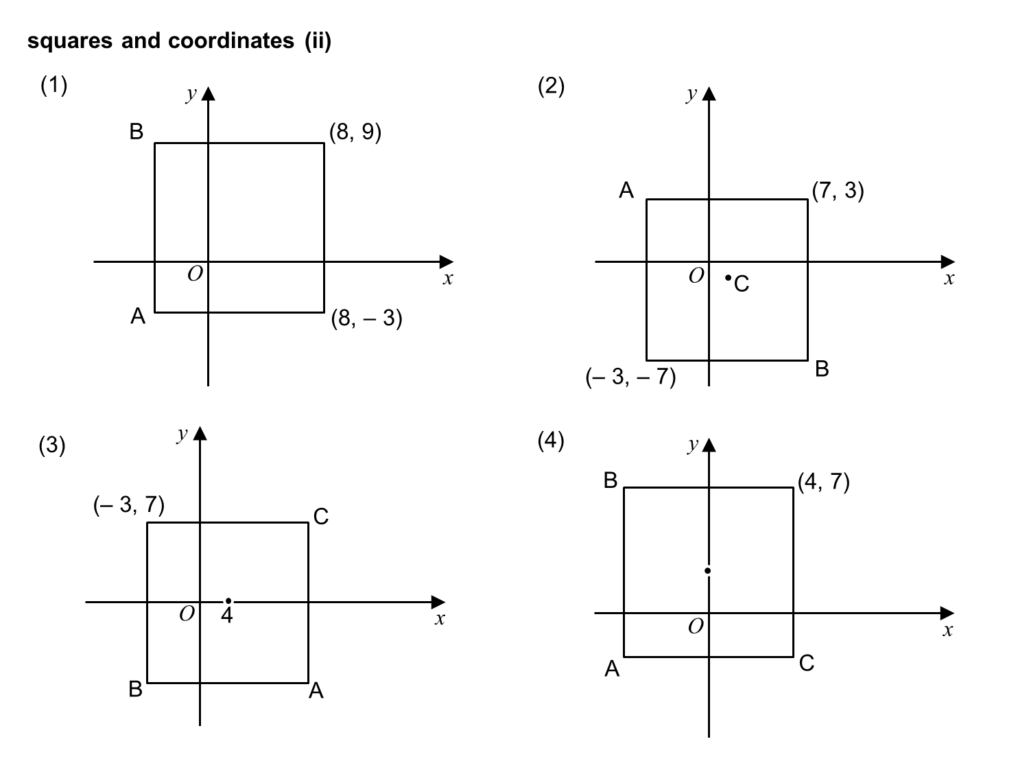 MEDIAN Don Steward mathematics teaching: squares and coordinates