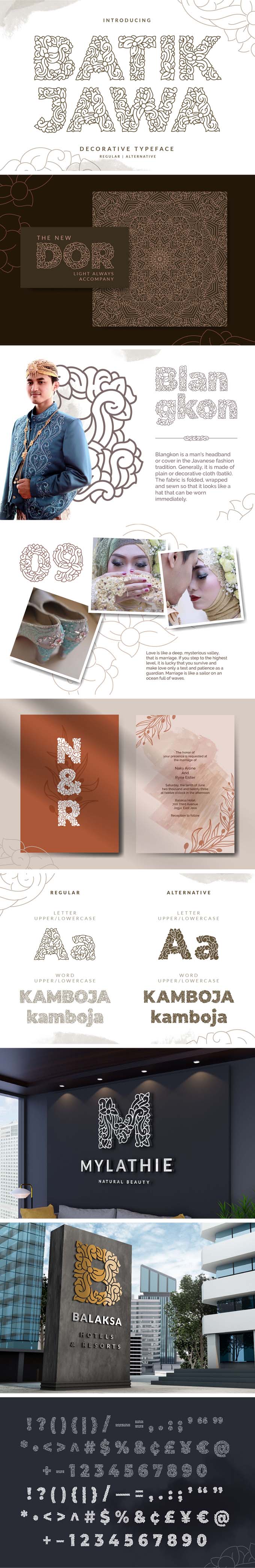 Batik Jawa Decorative Handwritten Creative Fonts Free Download