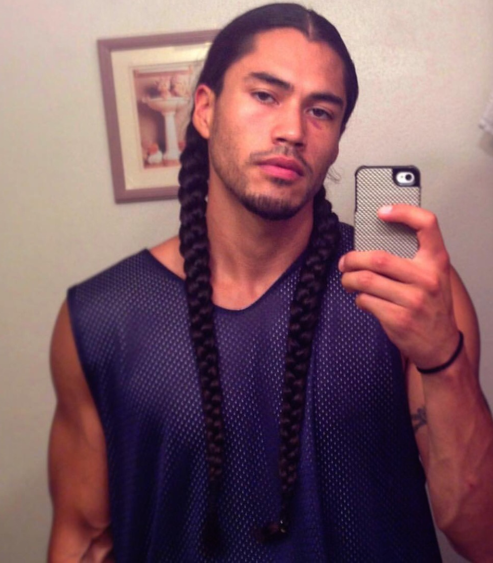 my new plaid pants: Gratuitous Martin Sensmeier