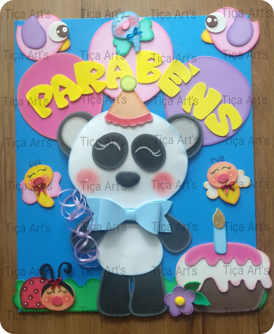 Tiça Art's: DECORAÇÃO SALA DE AULA: PANDA