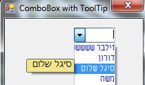 Doron place: ComboBox with ToolTip to each item