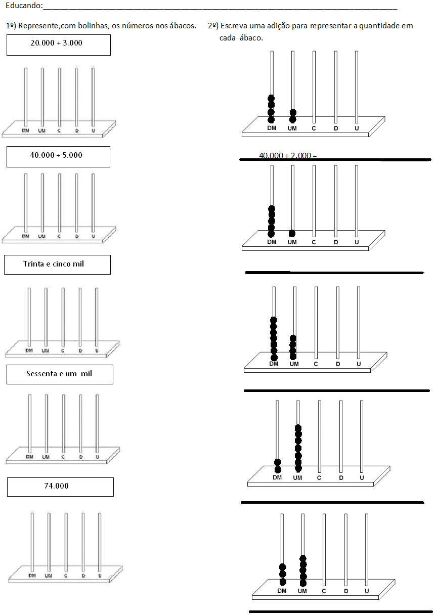 BEL CARDOZO: ATIVIDADE COM ÁBACO
