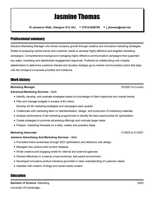Cv Personal Statement Examples Retail ~ Medical Resume