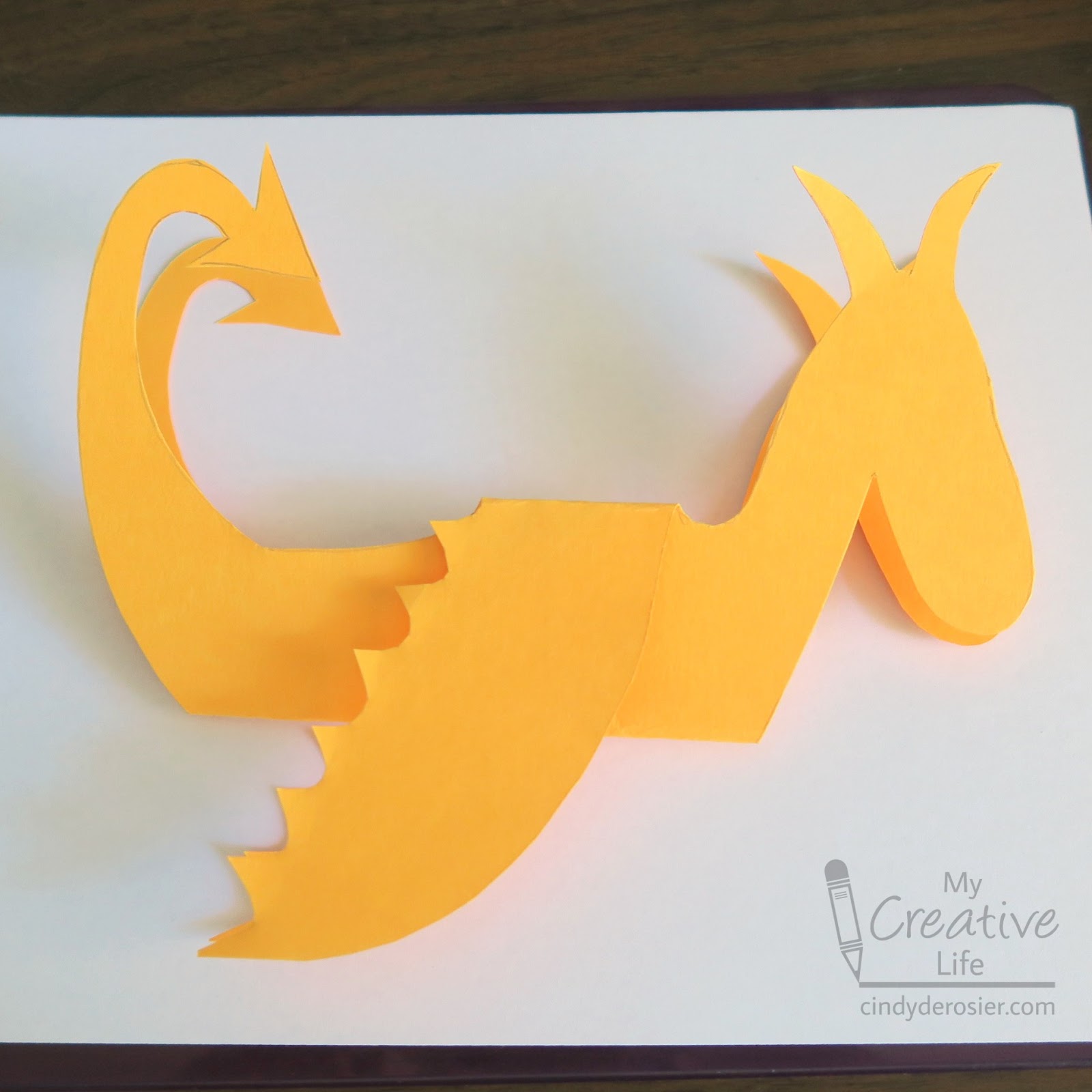 Cindy deRosier: My Creative Life: Construction Paper Dragon