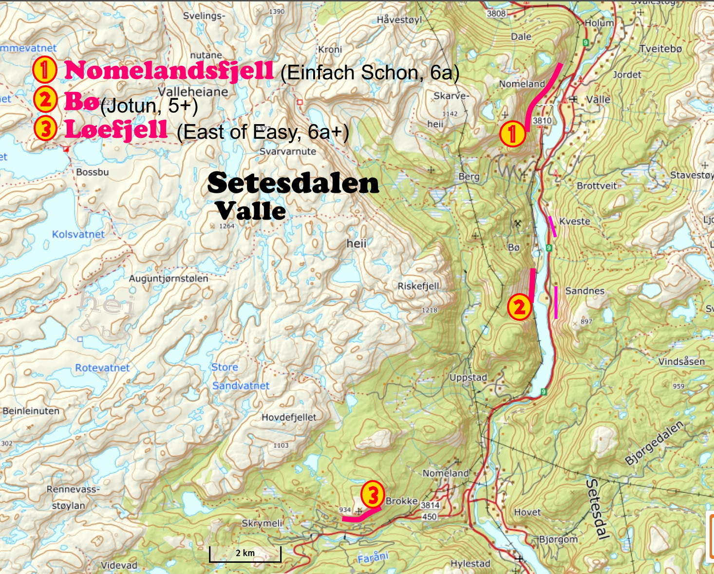 HeiÅHå Klatring: Setesdalen