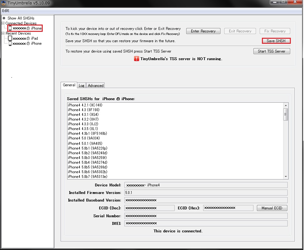 original.iphone.ipad2: 全てのDeviceのSHSHの取得方法