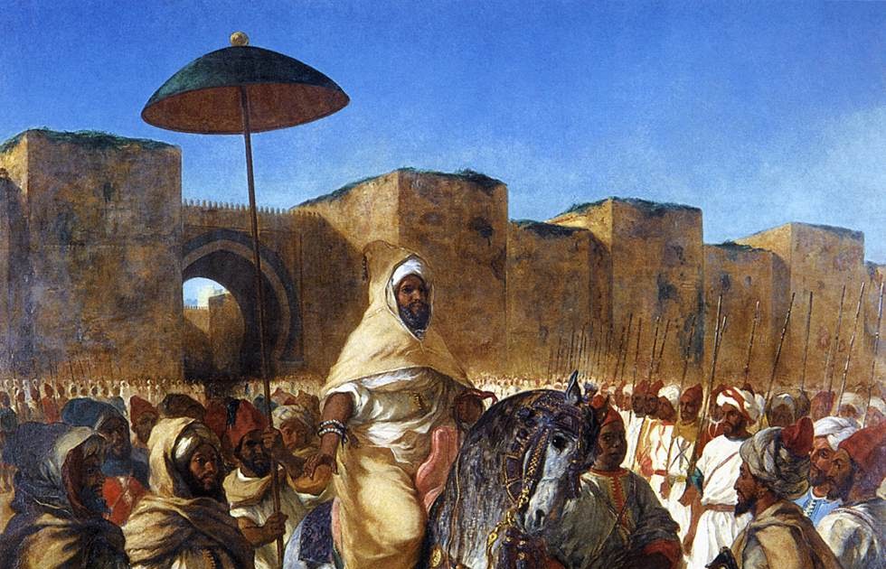 Eugene Delacroix [The Sultan of Morocco and his Entourage] 1845