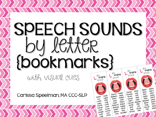 Speech Sounds by Letter Bookmarks