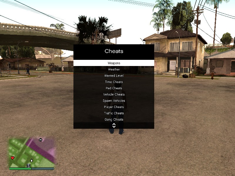 Cheat Menu mod for GTA SA
