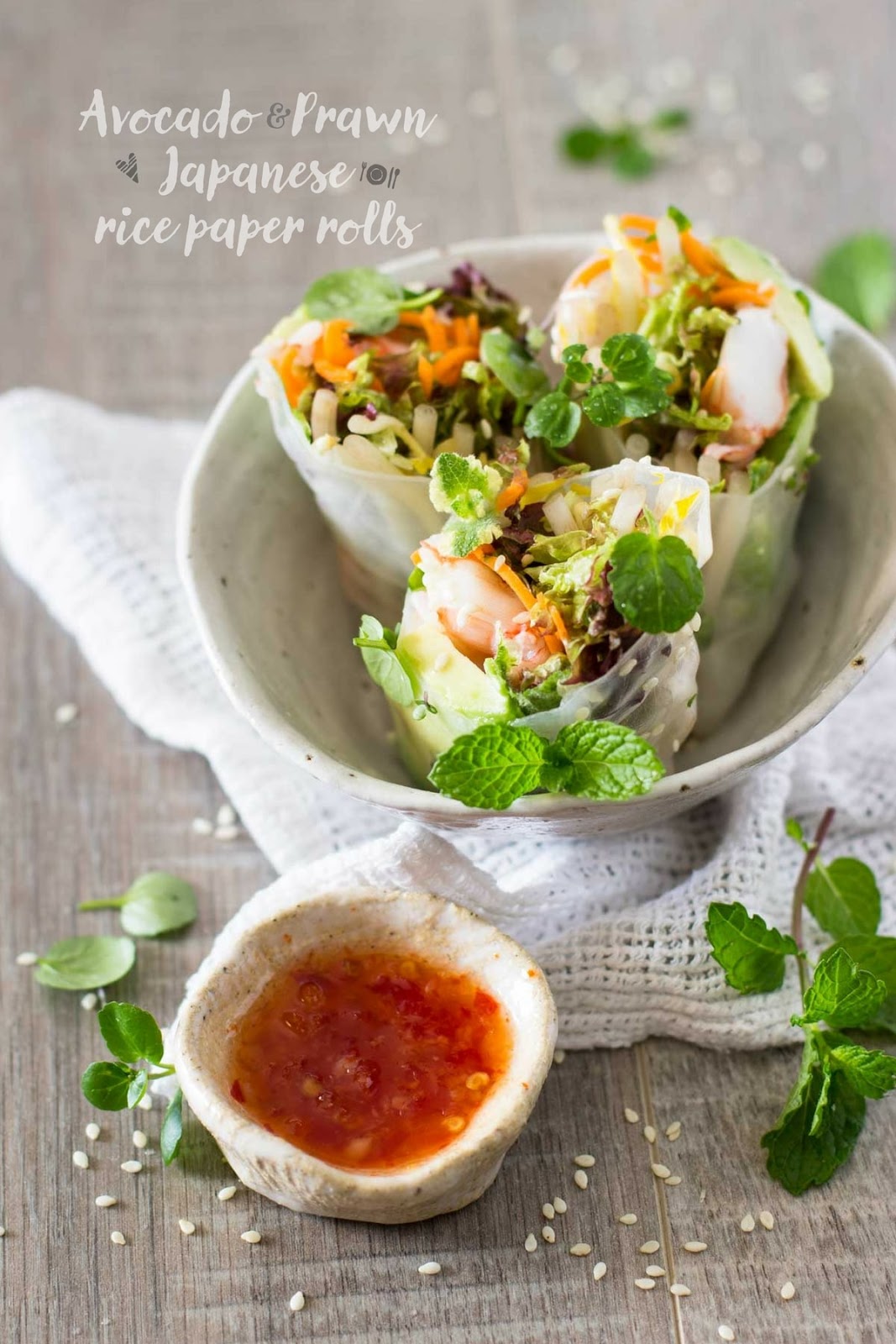 jápánese ríce páper rolls | Healthy Food Recipes