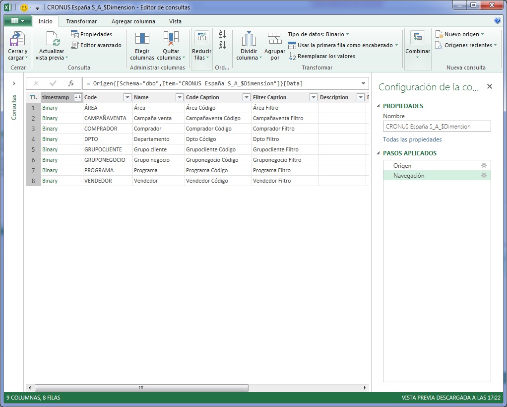 Microsoft Power Query para Excel: Obtener datos externos - Desde una ...