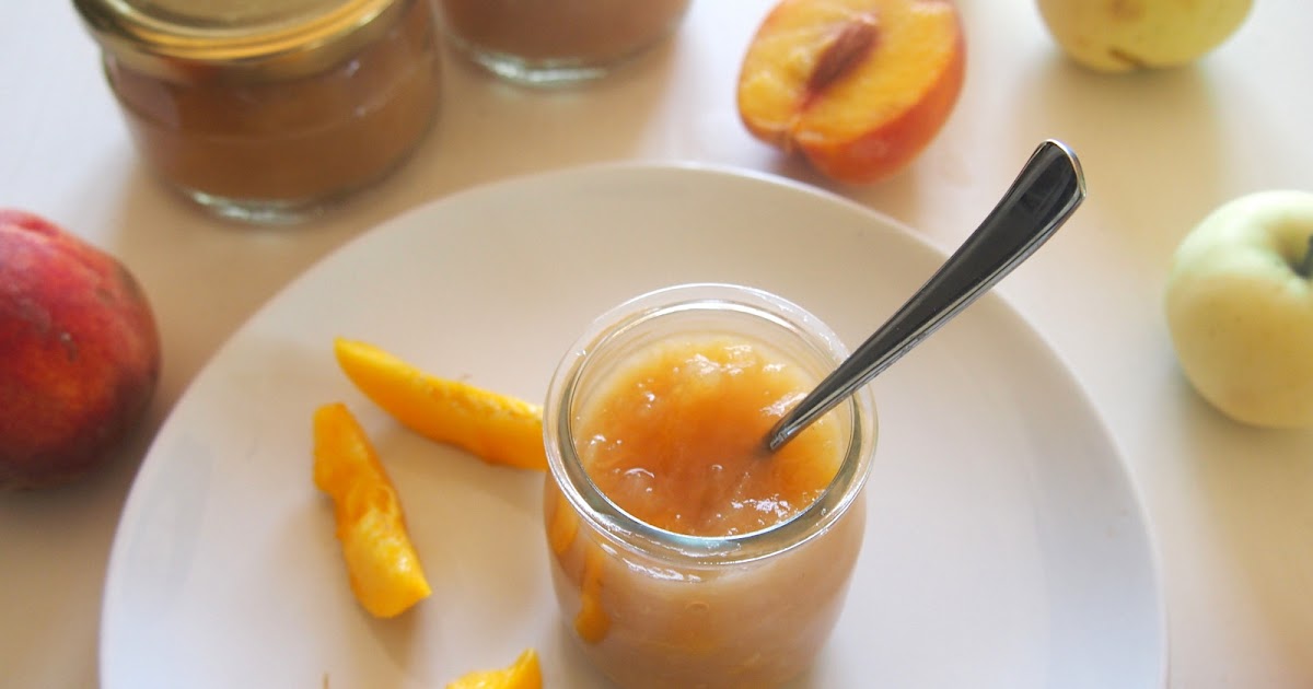 Mania Wypiekania: Mus jabłkowy z brzoskwiniami na zimę - idealny dla dzieci