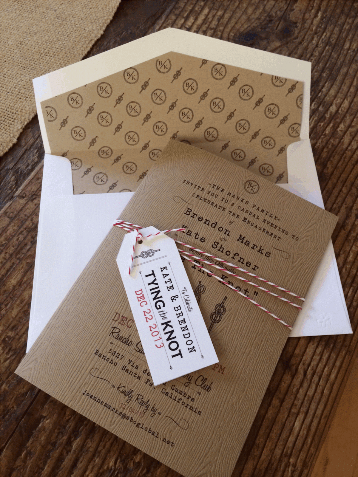 dani's details: Tying the Knot Invitation