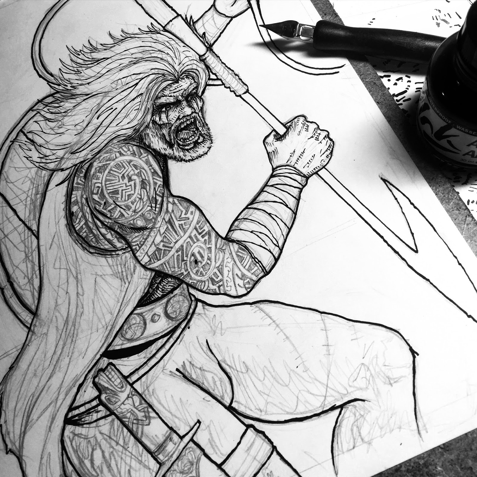 Dip Pen and Indian Ink Art |Don Suratos aka DC23