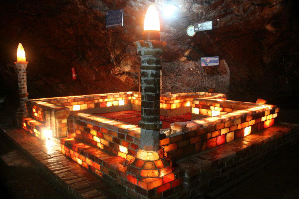 The Illuminated Salt Mosque , inside Khewra Salt Mines ~ Business Insides