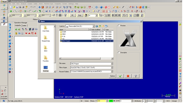Cara mudah Import File AutoCad ke MasterCam X5