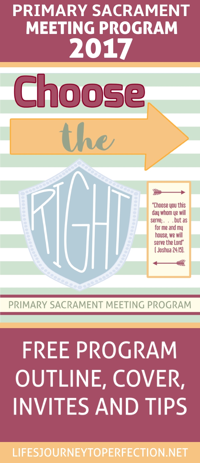 Life's Journey To Perfection: 2017 LDS Primary Sacrament Meeting ...