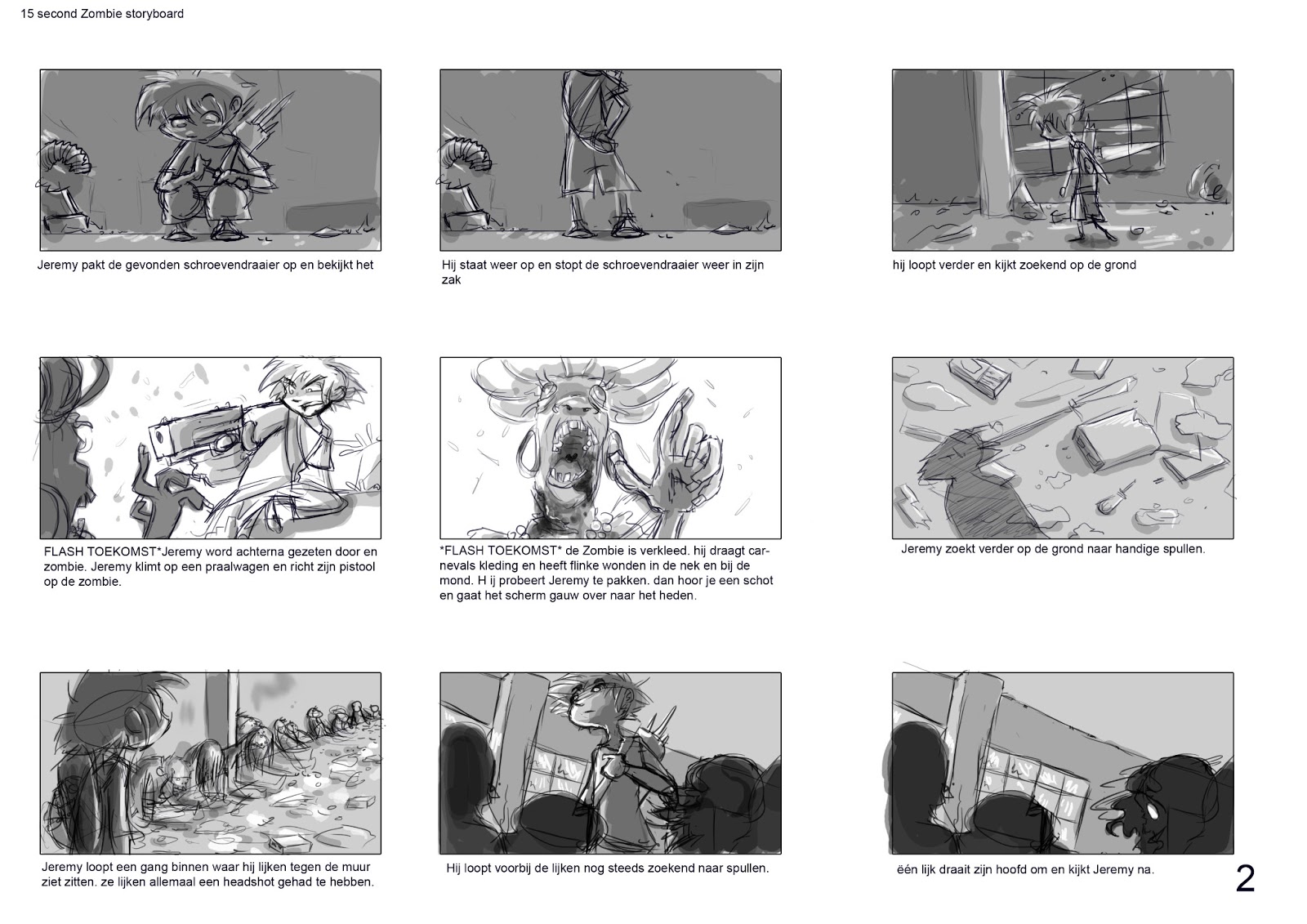 15 Second Zombie: Storyboard V1