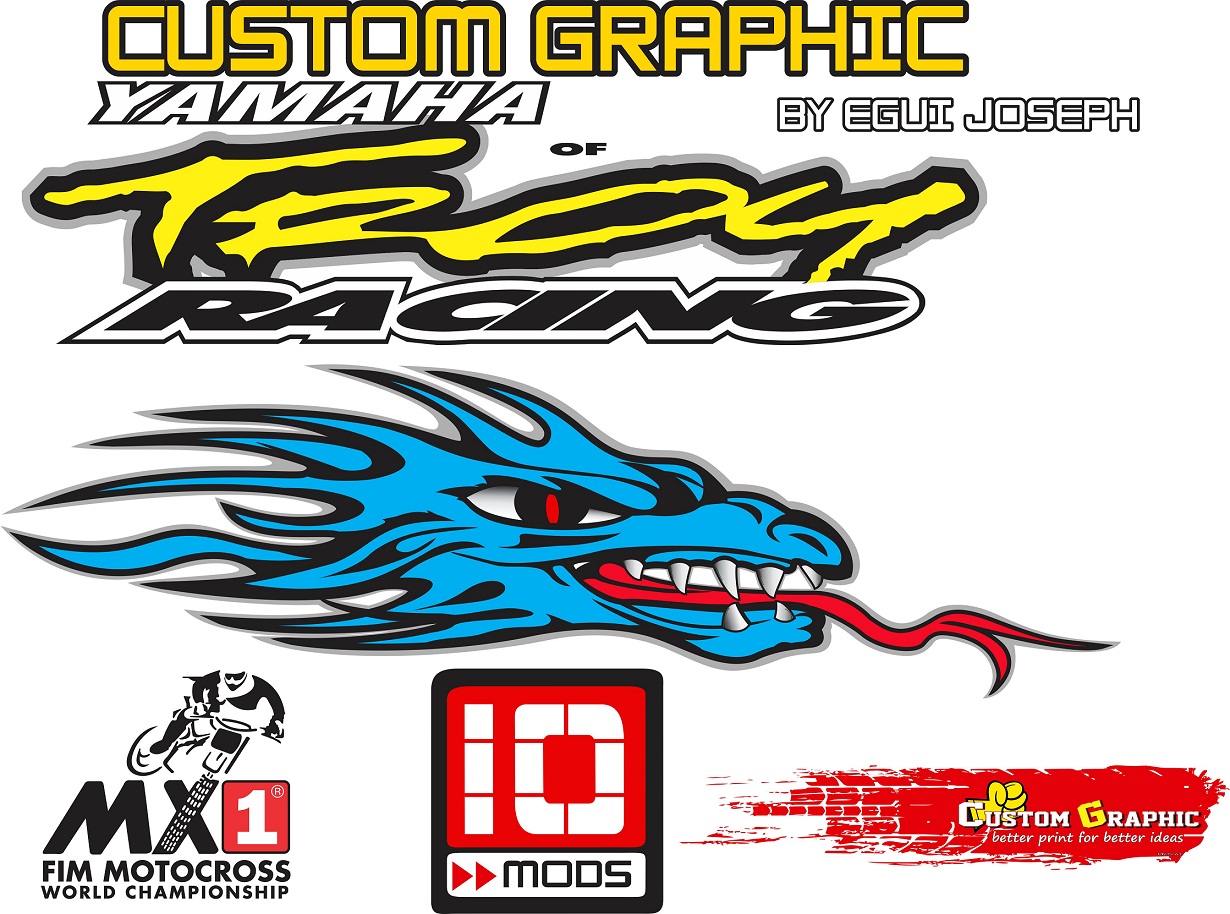 CREANDO & DIBUJANDO: POLO PERSONALIZADO: YAMAHA TROY RACING - DRAGÓN