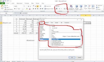 FUNGSI MENU NUMBER PADA EXCEL. - Husaini Blog