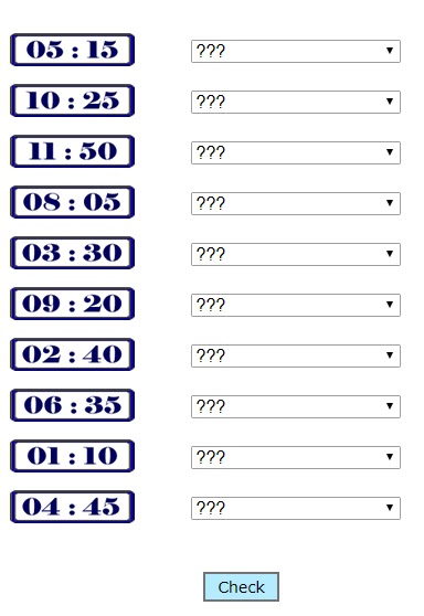 English is FUNtastic: Time - interactive multiple choice exercise