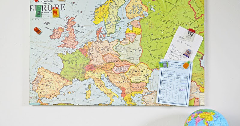 Totally Tutorials: Tutorial - Make an Upcycled Map Magnetic Board