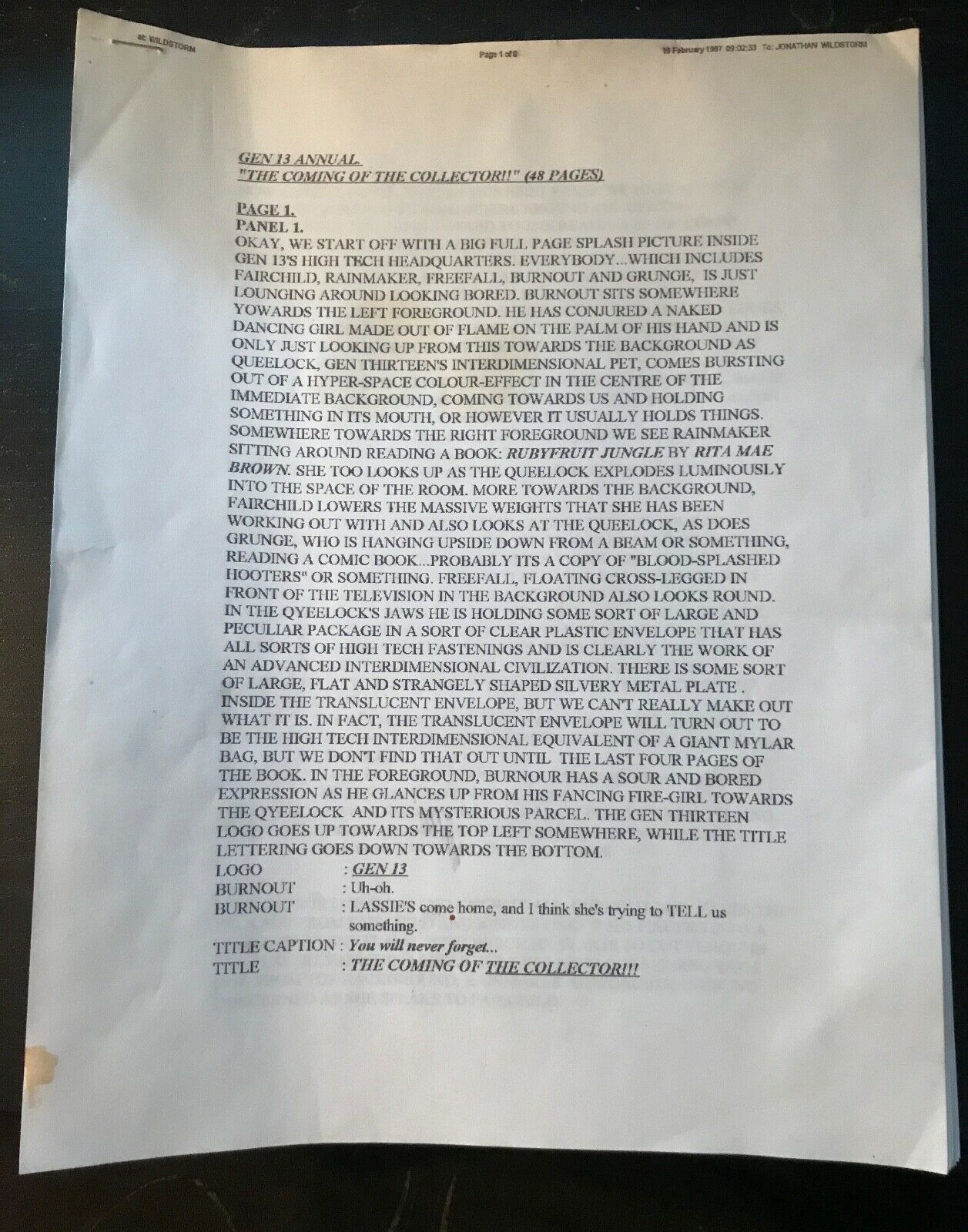Alan Moore's Forgotten Awesome: Moore's unpublished Gen13 script