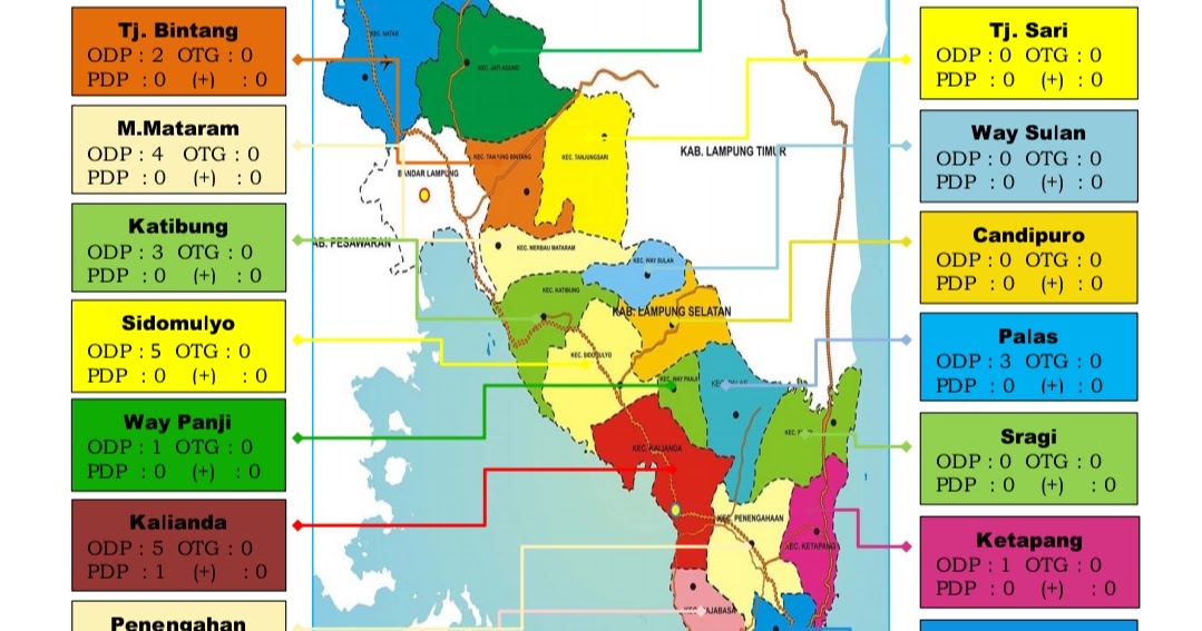 Berikut Peta Sebaran dan Grafik Data Corona di Lampung Selatan