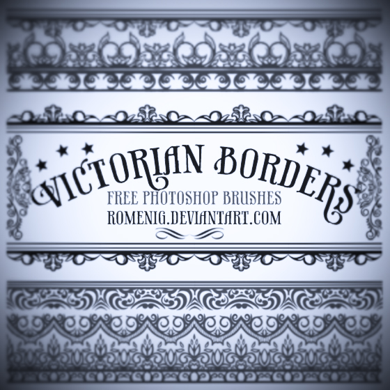 Efeito Photoshop: Victorian Borders Free Photoshop Bruhses