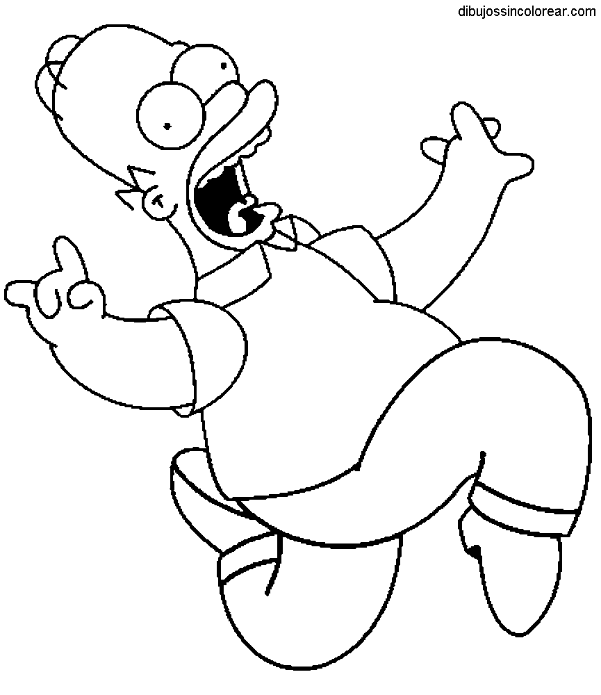Dibujos Sin Colorear: Dibujos de Homer Simpson para Colorear