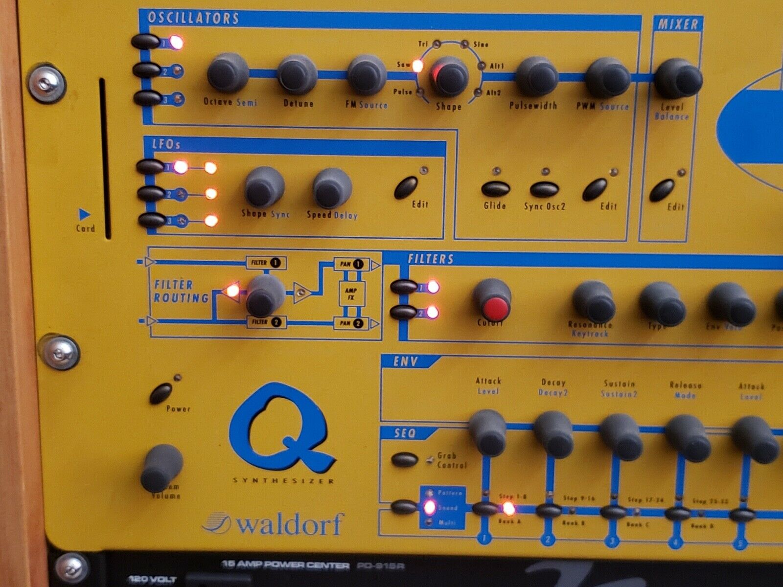MATRIXSYNTH: Yellow Waldorf Q Rack SN 030925988