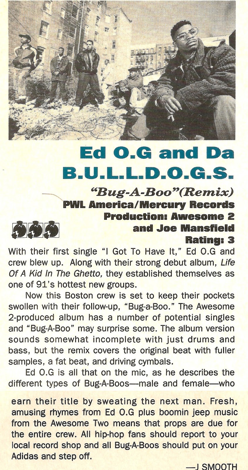 HipHop-TheGoldenEra: Single Review : Ed O.G & Da Bulldogs - Bug-A-Boo ...