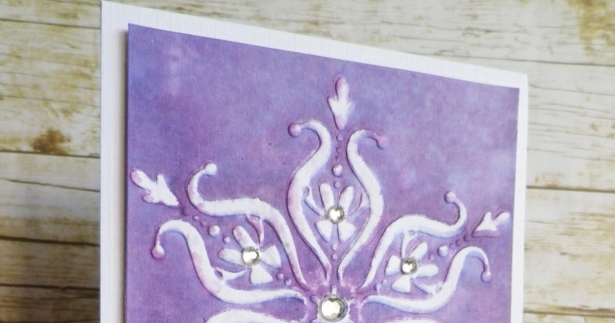 stamping and stitching: Inked Embossing Folder Challenge