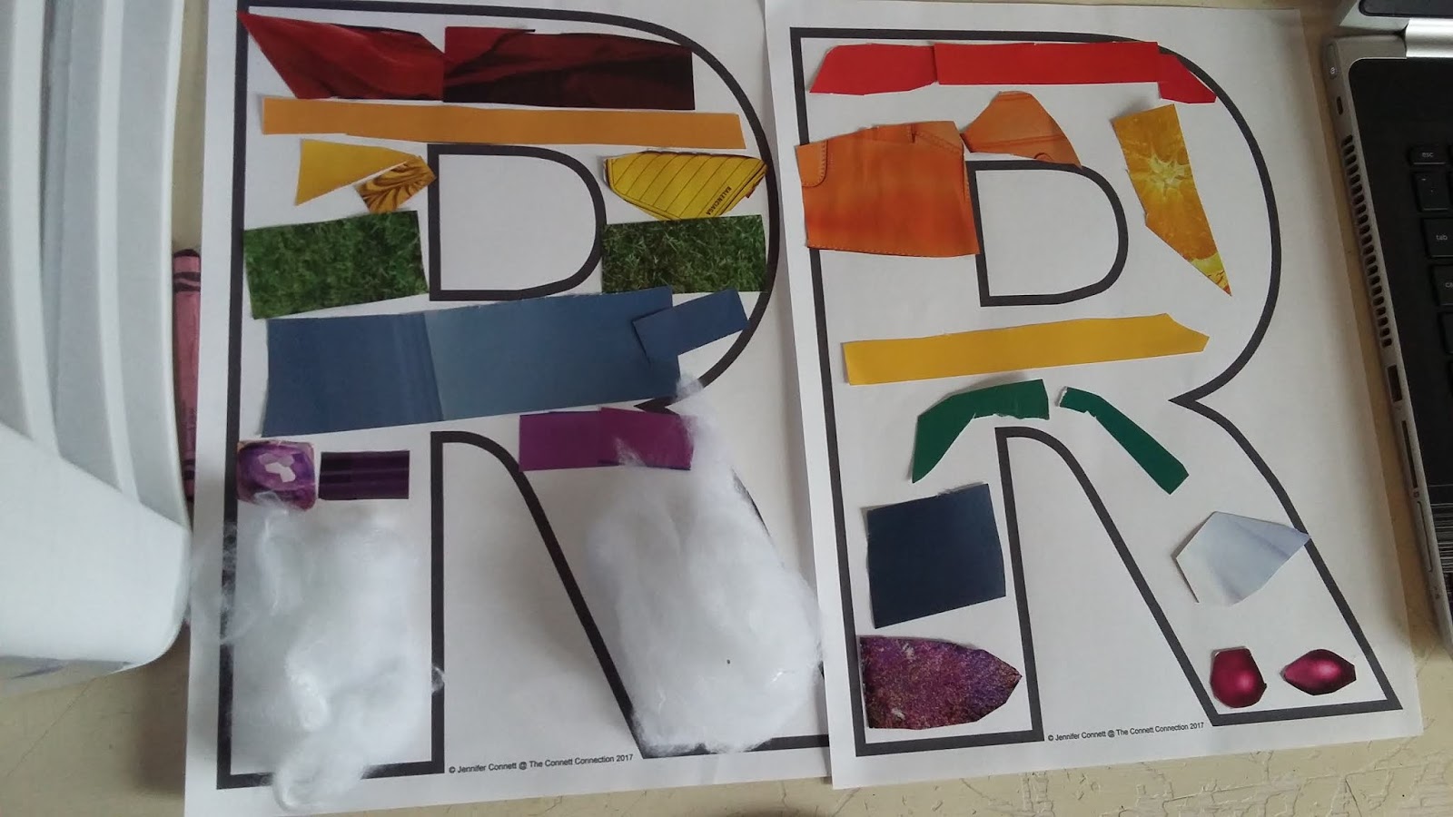 Letter Crafts with Capital Letter Outlines