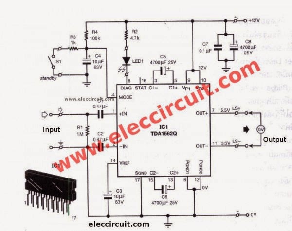 Eletrônica dos C.I.'s: Amplificador 50W com TDA1562Q.