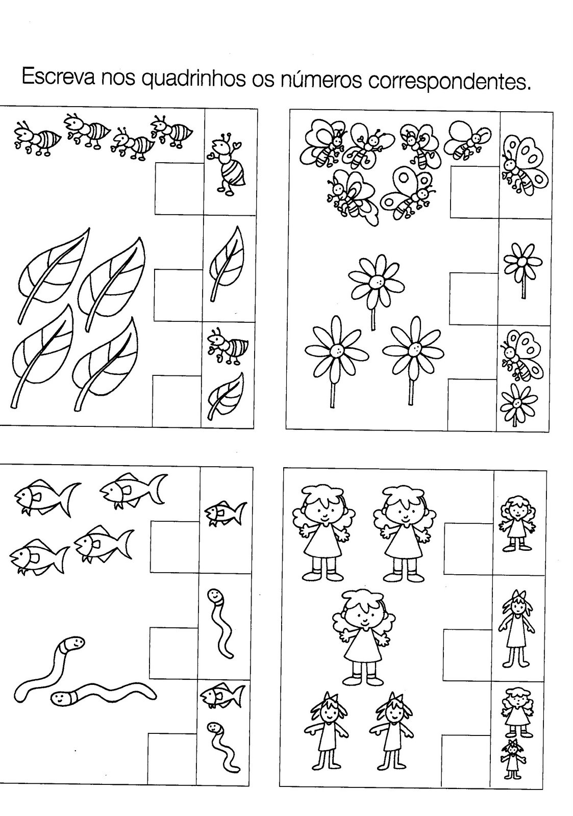 Aprendendo Quantidade - Atividades para Educação Infantil.