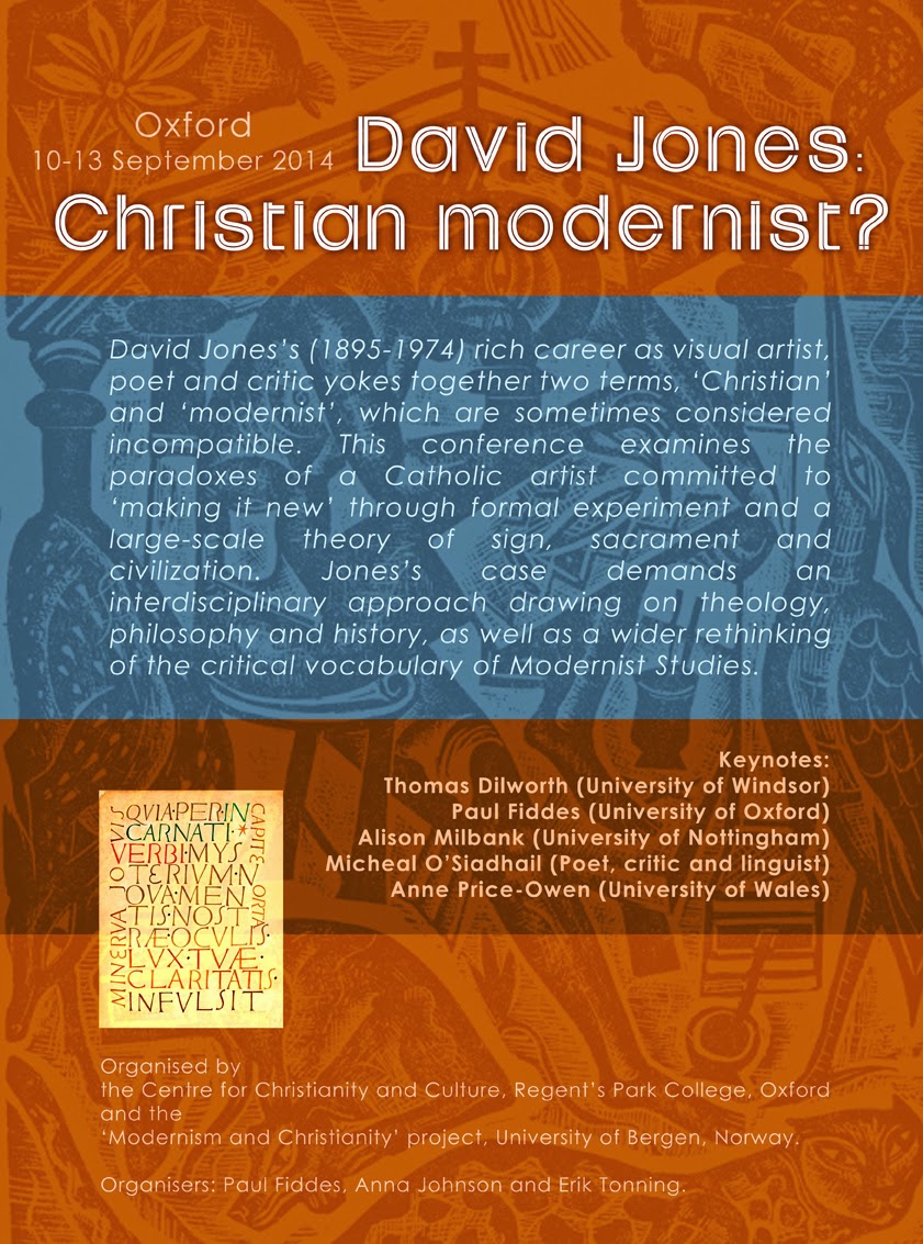 David Jones Artist and Poet: Conference in Oxford this September