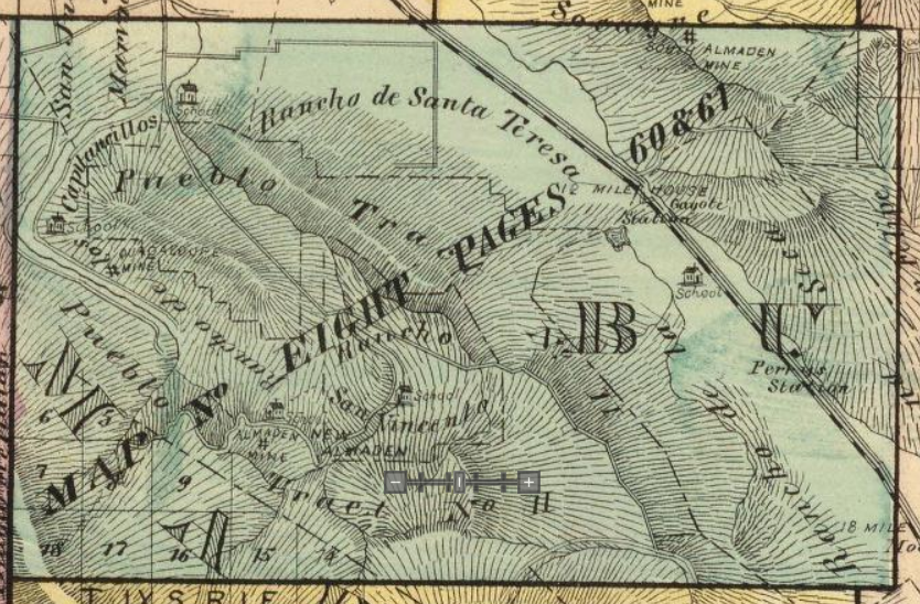 Santa Clara County Route G8 and the New Almaden Quicksilver Mine