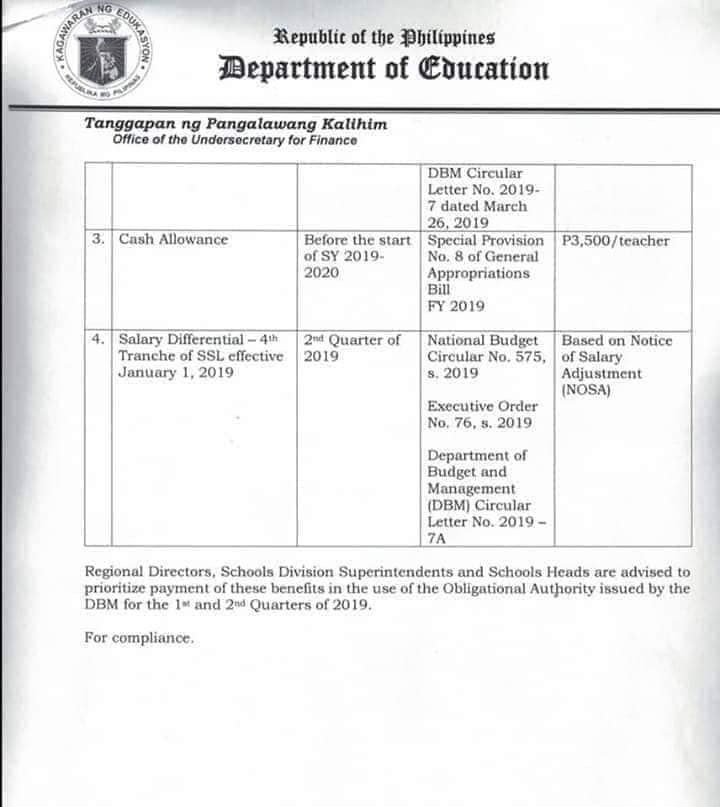 DepEd starts releasing 4th tranche salary differential, compensation ...
