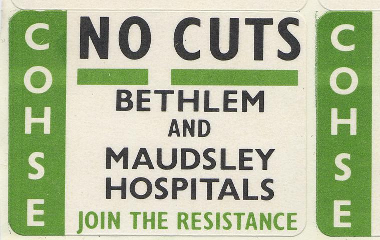 COHSE: COHSE Nurses strike 1988 Maudsley Hospital