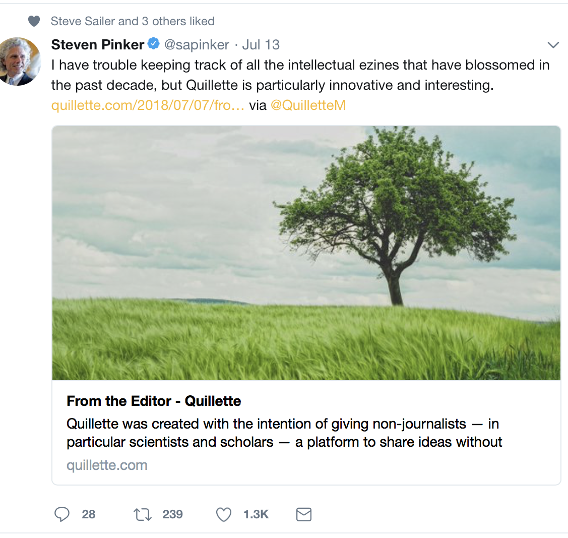 Heavens to Mergatroyd: Steven Pinker, still shilling for trashy alt-right Quillette