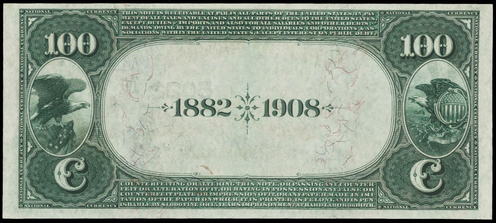 1882 100 Dollar Date Back National Currency Bank Note 5022 The Live ...